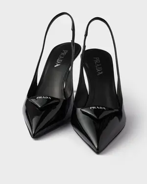 Prada Patent Leather Slingback Pumps