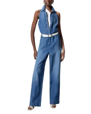 Pinko Sleeveless Denim Jumpsuit - Pjl