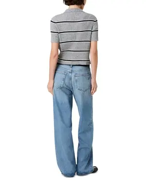 French Connection Mason Knit Varsity Stripe Polo Sweater