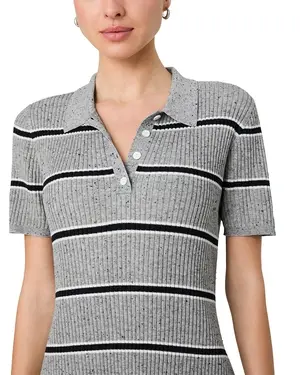 French Connection Mason Knit Varsity Stripe Polo Dress
