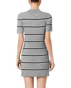 French Connection Mason Knit Varsity Stripe Polo Dress