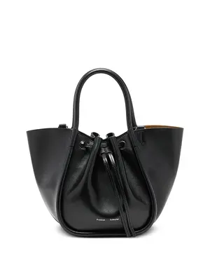 Proenza Schouler Small Ruched Leather Tote Bag - Black