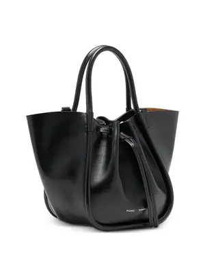 Proenza Schouler Ruched Leather Tote Bag - Black