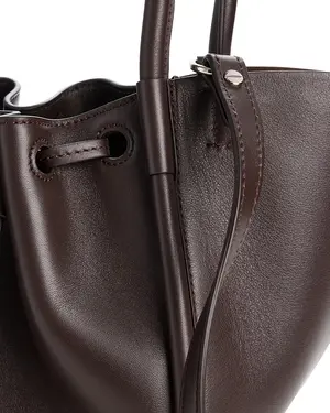 Proenza Schouler Proenza Schouler Small Ruched Leather Tote Bag Espresso