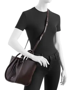 Proenza Schouler Small Ruched Leather Tote Bag - Espresso