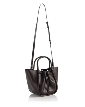 Proenza Schouler Small Ruched Leather Tote Bag - Espresso