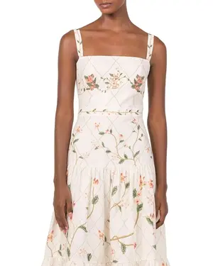 Agua Bendita Lima Navegante Linen Maxi Dress