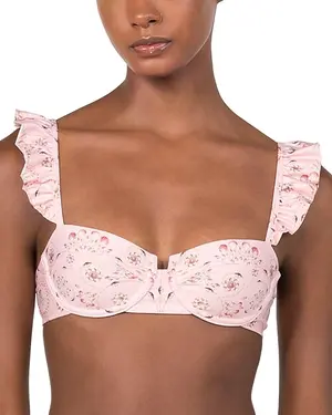 Agua Bendita Floral Print Underwire Bikini Top - Multicolor