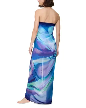 GOTTEX Floral Rhythm Pareo Swim Cover Up - Blue Multi