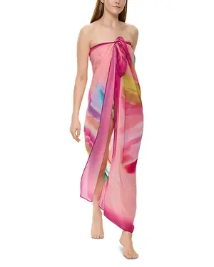 GOTTEX Floral Rhythm Pareo Swim Cover Up - Pink Multi