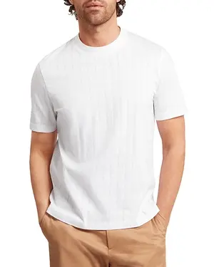 Ted Baker London Hemingway Regular Square Jacquard T-shirt - White