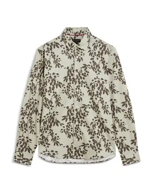 Ted Baker London Dornan Regular Fit Shadow Leaf Print Shirt