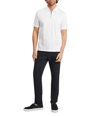Ted Baker London Victor Square Jacquard Zip Polo Shirt - White