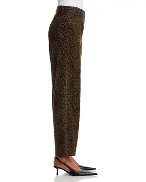 FRAME The Bow High Rise Crop Flocked Jeans