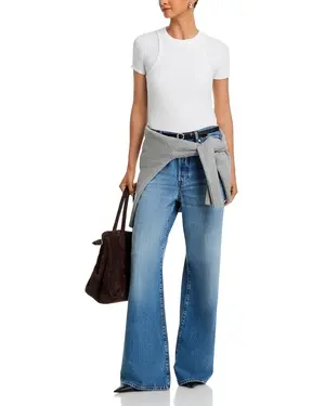 FRAME The Off Duty High Rise Loose Jeans - Flutter