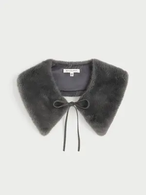BY MALENE BIRGER Cowie Faux Fur Collar Brushed Grey
