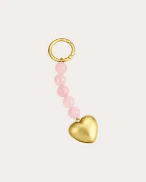 CLUB COASTAL Rose Quartz Tide Bag Charm - Pink