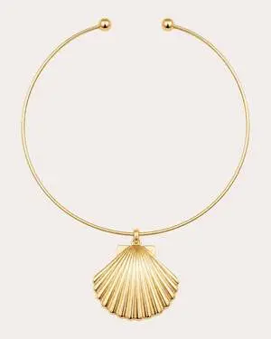 CLUB COASTAL Shelly Choker Necklace - Gold