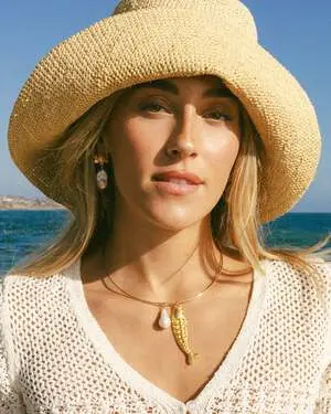 CLUB COASTAL Baroque Pearl Fish Choker Necklace
