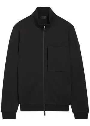 Moncler Embossed-logo Cotton Jacket - Black