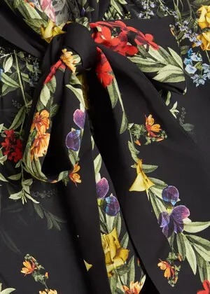 Alice + Olivia Brentley Floral Print Woven Blouse