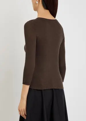 Vince Ribbed Cashmere And Silk-blend Top