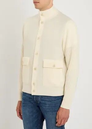 LARDINI Knit Wool-blend Jacket