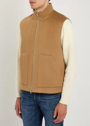 LARDINI Wool And Silk-blend Gilet