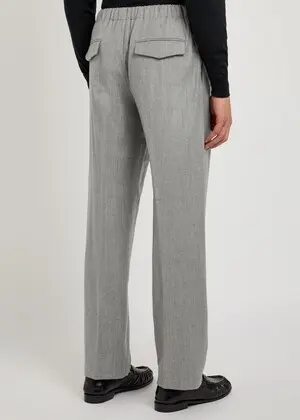 LARDINI Wool And Silk-blend Trousers