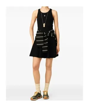 AMI Paris Pleated Midi Skirt