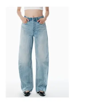 Alexander Wang Mid-waisted Wide-leg Jeans - Faded Blue