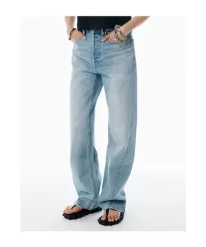 Alexander Wang Mid-waisted Wide-leg Jeans - Faded Blue