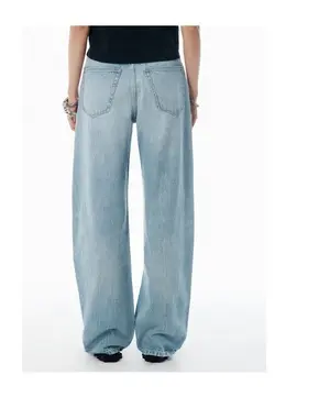 Alexander Wang Mid-waisted Wide-leg Jeans - Faded Blue