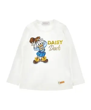 Monnalisa Daisy Duck Embellished Crewneck T-shirt - No