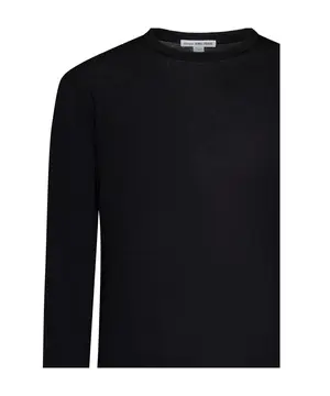 JAMES PERSE Shirttail Hem Crewneck T-shirt - Black