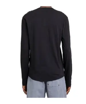 JAMES PERSE Shirttail Hem Crewneck T-shirt - Black