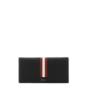 Bally Ribbon Bi-fold Continental Wallet - Black