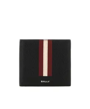 Bally Ribbon Logo Detailed Bi-fold Wallet - Black