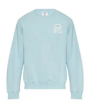Casablanca Logo Printed Crewneck Sweatshirt - Light Blue
