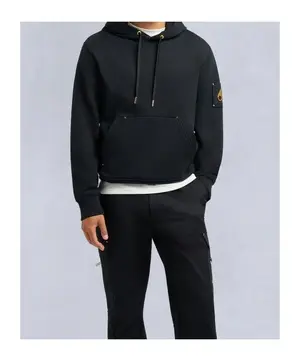 Moose Knuckles Logo Drawstring Hoodie