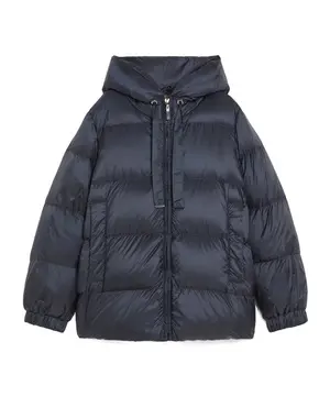 Max Mara Long-sleeve Hooded Padded Jacket - Black