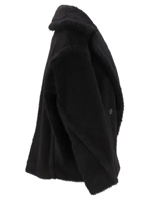 Max Mara Malcuno Double-breasted Alpaca, Virgin Wool, And Silk Blend Jacket - Black