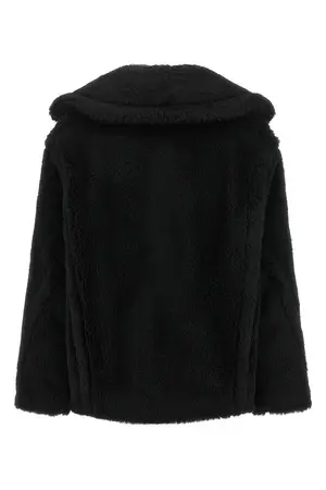 Max Mara Malcuno Double-breasted Alpaca, Virgin Wool, And Silk Blend Jacket - Black
