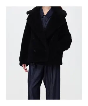 Max Mara Malcuno Double-breasted Alpaca, Virgin Wool, And Silk Blend Jacket - Black