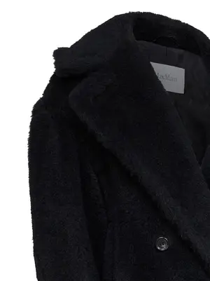 Max Mara Malcuno Double-breasted Alpaca, Virgin Wool, And Silk Blend Jacket - Black