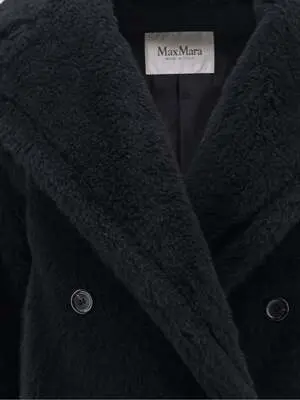 Max Mara Malcuno Double-breasted Alpaca, Virgin Wool, And Silk Blend Jacket - Black