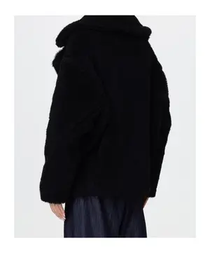 Max Mara Malcuno Double-breasted Alpaca, Virgin Wool, And Silk Blend Jacket - Black