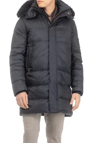 Gorski Apres-ski Parka With Detachable Toscana Lamb Hood Trim - Black/black