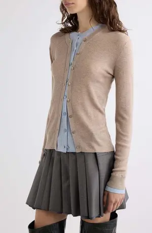 Acne Studios Kalet Silk & Wool Cardigan