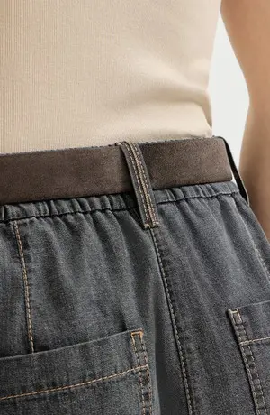 Brunello Cucinelli Lightweight Denim Trousers - Dark Grey